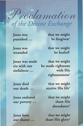 Proclamation - The Divine Exchange | Proclamation Card | Derek Prince ...